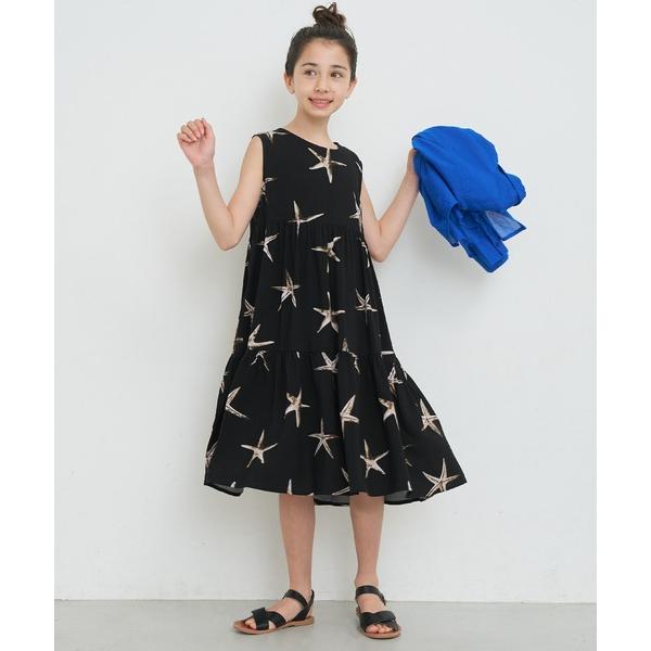 ZOZO問い合わせ番号:107616270ショップ:coca，コカブランド:coca（coca），コカ商品名:キッズ　ヒトデ柄レーヨンティアードワンピースカテゴリ:ワンピース/ドレス>ワンピースブランド品番:26-251021202-...