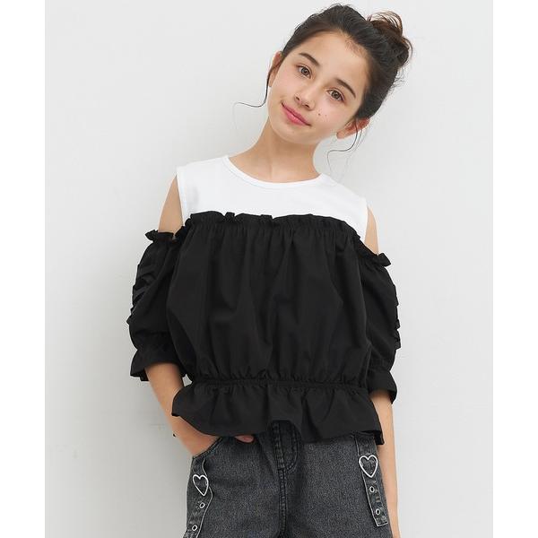 ZOZO問い合わせ番号:107616301ショップ:coca，コカブランド:coca（coca），コカ商品名:キッズ 肩あきリボンブラウスカテゴリ:トップス>シャツ/ブラウスブランド品番:26-260221201-13素材:上身頃：綿...