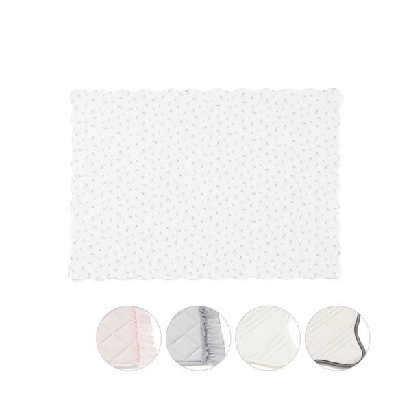 ZOZO問い合わせ番号:107651509ショップ:Francfranc，フランフランブランド:Francfranc，フランフラン商品名:ひんやりキルトラグ スカラップ スモールフラワー M 1850×1300 ライトブルー 冷感 カーペッ...