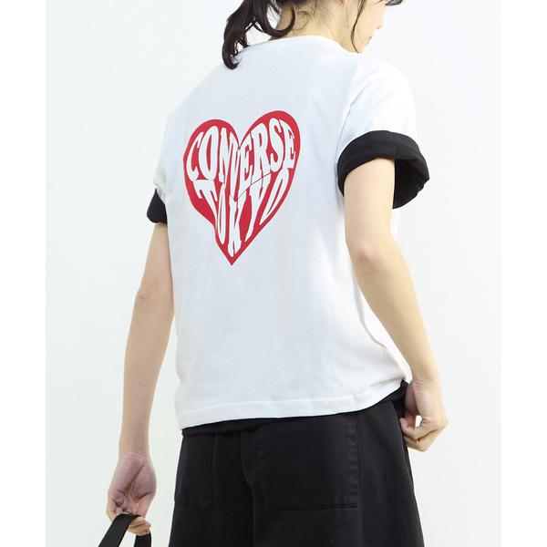 ZOZO問い合わせ番号:107724782ショップ:CONVERSE TOKYO，コンバーストウキョウブランド:CONVERSE TOKYO，コンバーストウキョウ商品名:HEART LOGO BACK PRINT TEEカテゴリ:トップス&...