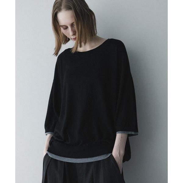 ZOZO問い合わせ番号:107724896ショップ:remer，リメールブランド:remer，リメール商品名:配色フェイクレイヤードサマーニットT / fake layered color summer knit Teeカテゴリ:トップス&...