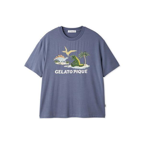 ZOZO問い合わせ番号:107725841ショップ:gelato pique，ジェラート　ピケブランド:gelato pique，ジェラートピケ商品名:【HOMME】【接触冷感】スリーピングダイナソーワンポイントTシャツカテゴリ:ルームウェ...