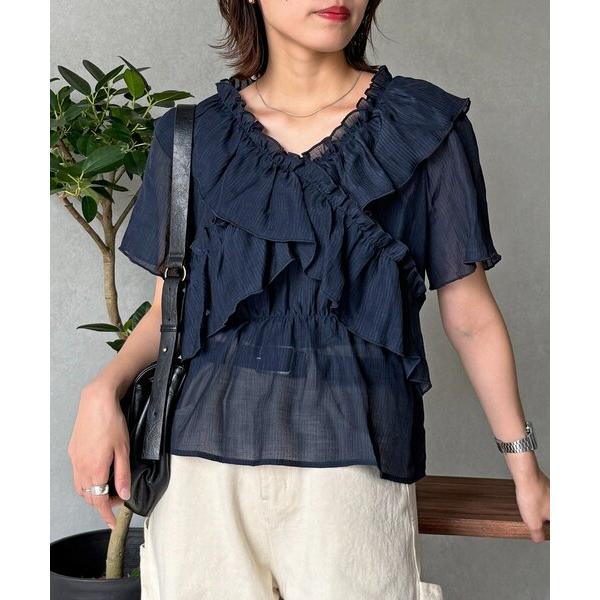 ZOZO問い合わせ番号:107726340ショップ:CPCM，シーピーシーエムブランド:CPCM，シーピーシーエム商品名:クロスフリルブラウスカテゴリ:トップス>シャツ/ブラウスブランド品番:PGL1061504A0003素材:ホワイ...