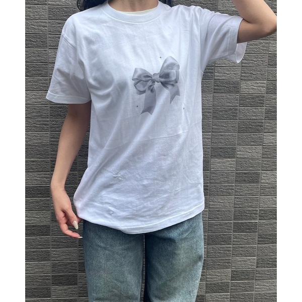 『タイムセール実施中』ZOZO問い合わせ番号:107726799ショップ:merrylatte，メリーラテブランド:etta，エタ商品名:シンプルリボンデザイン半袖Tシャツカテゴリ:トップス>Tシャツ/カットソーブランド品番:e84素...