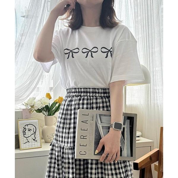 『タイムセール実施中』ZOZO問い合わせ番号:107726802ショップ:merrylatte，メリーラテブランド:etta，エタ商品名:3連リボンデザイン半袖Tシャツカテゴリ:トップス>Tシャツ/カットソーブランド品番:e87素材:...