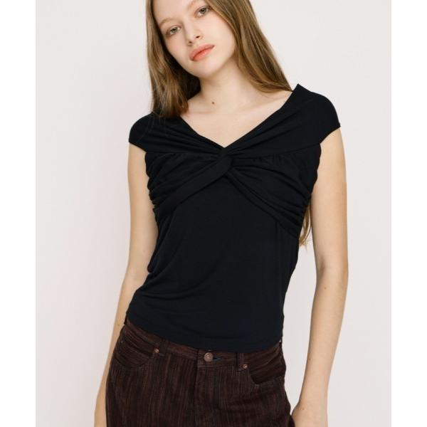 ZOZO問い合わせ番号:107726920ショップ:SLY，スライブランド:SLY，スライ商品名:TWIST CUT TOPS ツウィストカットトップス 夏服カテゴリ:トップス>Tシャツ/カットソーブランド品番:030JSR80-34...