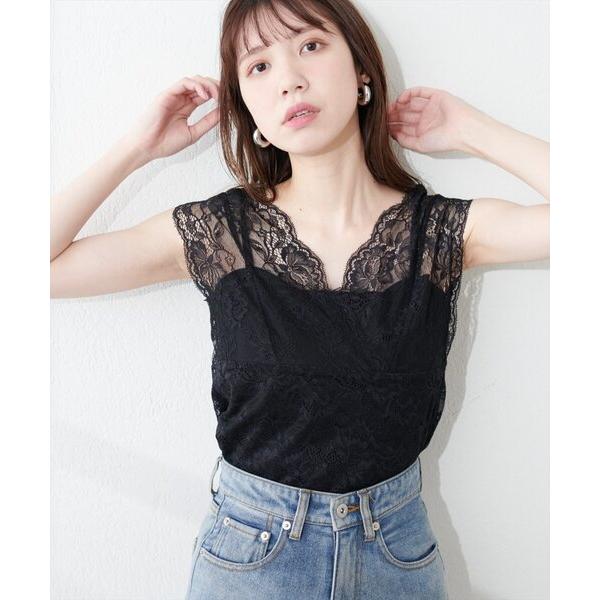 ZOZO問い合わせ番号:107727217ショップ:natural couture，ナチュラルクチュールブランド:natural couture，ナチュラルクチュール商品名:前後２WAY総レースインナーカテゴリ:トップス>キャミソール...