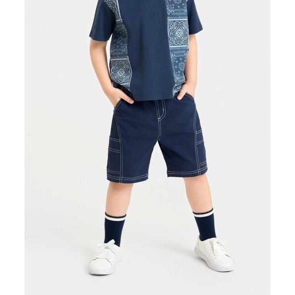 ZOZO問い合わせ番号:107727914ショップ:COMME CA ISM，コムサイズムブランド:COMME CA ISM，コムサイズム商品名:コットンナチュラルストレッチ 配色ステッチ切替ハーフパンツカテゴリ:パンツ>その他パンツ...