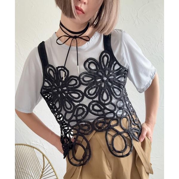 ZOZO問い合わせ番号:107764026ショップ:tocco closet／&amp;. NOSTALGIA，トッコ　クローゼット　／　アンドドットノスタルジアブランド:deux amour，ドゥーザムール商品名:フラワービスチエカテゴリ...