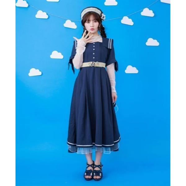ZOZO問い合わせ番号:107764642ショップ:axes femme，アクシーズファムブランド:axes femme，アクシーズファム商品名:セーラーカラーマリンＯＰカテゴリ:ワンピース/ドレス>ワンピースブランド品番:TS351...
