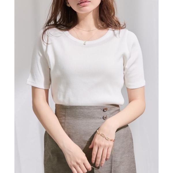 ZOZO問い合わせ番号:107765092ショップ:COHINA STORE，コヒナストアブランド:COHINA，コヒナ商品名:ハイゲージコットンリブカットソー 【低身長・小柄女性】カテゴリ:トップス>Tシャツ/カットソーブランド品番...