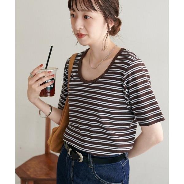 ZOZO問い合わせ番号:107766346ショップ:DISCOAT，ディスコートブランド:DISCOAT，ディスコート商品名:リブUネックTシャツカテゴリ:トップス>Tシャツ/カットソーブランド品番:DCZ1061406A0007素材...