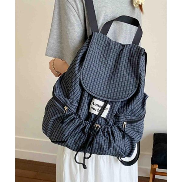 ZOZO問い合わせ番号:107766635ショップ:VIBGYOR，ヴィブジョーブランド:VIBGYOR，ヴィブジョー商品名:FReePLACe/マルチポケットチェック柄リュックサック X12841カテゴリ:バッグ>バックパック/リュ...