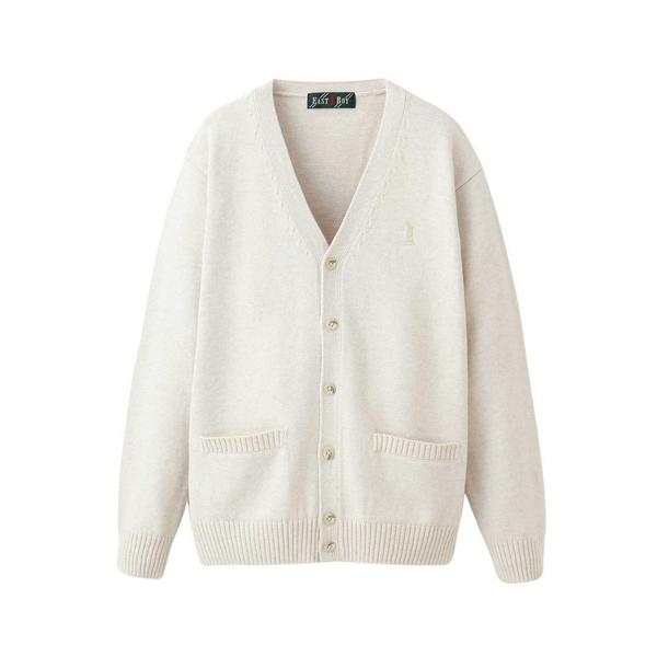 参考価格：8，250円発売時期：2023年12月コンディション：B（目立つ使用感なし）使用感が少ない、または気にならないアイテム全体的：色あせ袖口・前身頃：汚れ、毛玉参考商品名：カーディガン 綿 7G 【パール女神】 スクール ニット 中学...