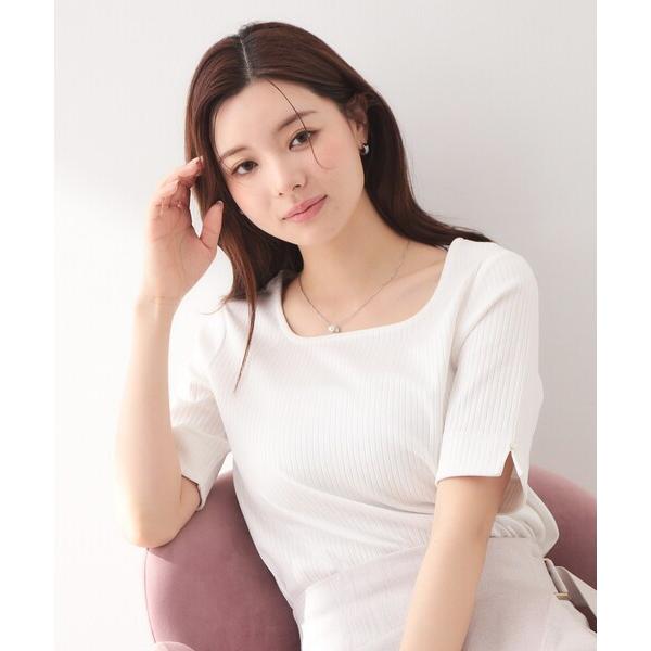 ZOZO問い合わせ番号:107803339ショップ:index，インデックスブランド:index，インデックス商品名:【接触冷感】スクエアネックワイドリブトップス《UVケア/洗濯機OK》カテゴリ:トップス>Tシャツ/カットソーブランド...