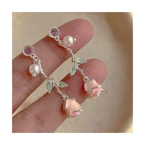 ※このアイテムは返品・交換対象外商品です。ZOZO問い合わせ番号:107878196ショップ:TONE，トーンブランド:tone，トーン商品名:【88eighty-eight】パステルピンクローズゆらゆらピアス【import】(MA)カテゴ...