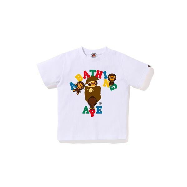 ZOZO問い合わせ番号:107878355ショップ:A BATHING APE，ア ベイシング エイプブランド:A BATHING APE，アベイシングエイプ商品名:MULTI COLOR TEXT COLLEGE MILO TEEカテゴリ...
