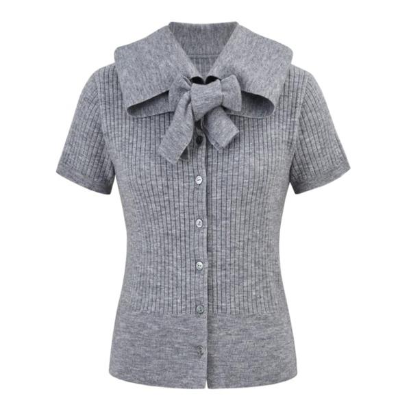 ZOZO問い合わせ番号:107879286ショップ:ANDWANG，アンドワンブランド:andwang，アンドワン商品名:Statement Ribbon Knit Topカテゴリ:トップス>ニット/セーターブランド品番:AW26-S...
