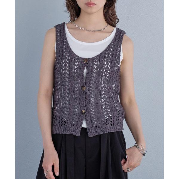 ZOZO問い合わせ番号:107879583ショップ:me Jane，ミージェーンブランド:murea，ミュレア，meJane，ミージェーン商品名:インナー付きローゲージサマーニットノースリーブトップスカテゴリ:トップス>ニット/セータ...
