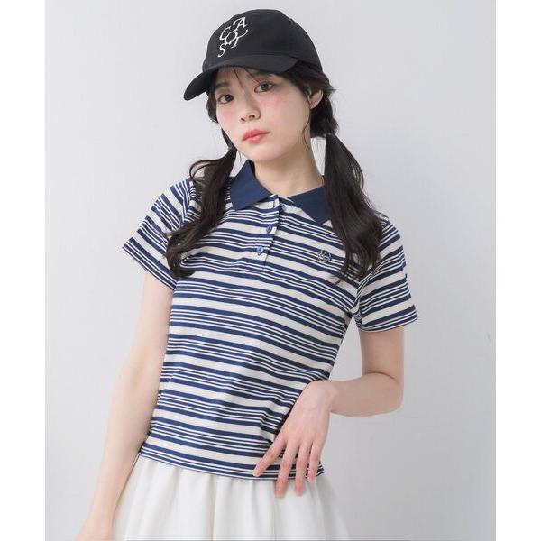 ZOZO問い合わせ番号:107916125ショップ:RETRO GIRL，レトロガールブランド:ems excite，エムズエキサイト商品名:マルチボーダーポロTシャツカテゴリ:トップス>Tシャツ/カットソーブランド品番:ES6571...