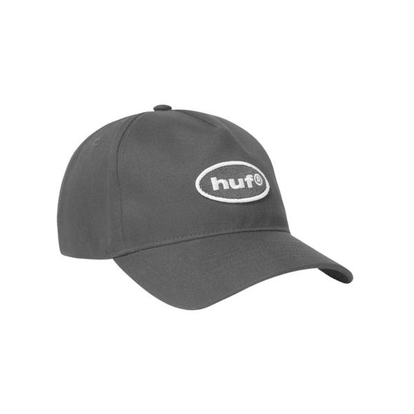ZOZO問い合わせ番号:107916526ショップ:HUF，ハフブランド:HUF，ハフ商品名:89 OVAL 5 PANEL HATカテゴリ:帽子>キャップブランド品番:26M_HT00950素材:コットン100%カラー:ブラック，ダ...
