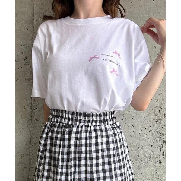 『タイムセール実施中』ZOZO問い合わせ番号:107917602ショップ:merrylatte，メリーラテブランド:etta，エタ商品名:ロゴリボンプリント半袖Tシャツカテゴリ:トップス>Tシャツ/カットソーブランド品番:e90素材:...