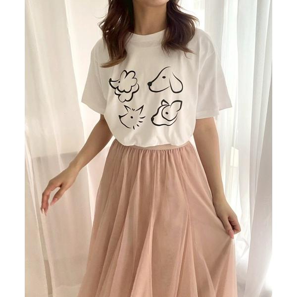 『タイムセール実施中』ZOZO問い合わせ番号:107917610ショップ:merrylatte，メリーラテブランド:etta，エタ商品名:アニマルイラストデザイン半袖Tシャツカテゴリ:トップス>Tシャツ/カットソーブランド品番:e97...