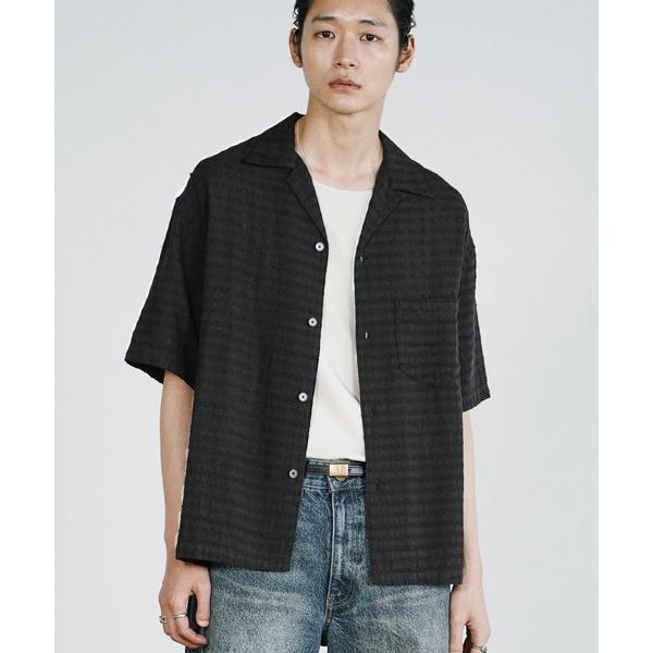 ZOZO問い合わせ番号:107920089ショップ:MONO-MART，モノマートブランド:WYM LIDNM，ウィム バイ リドム商品名:GAUZE JACQUARD CHECK H/S SHIRTカテゴリ:トップス>シャツ/ブラウ...