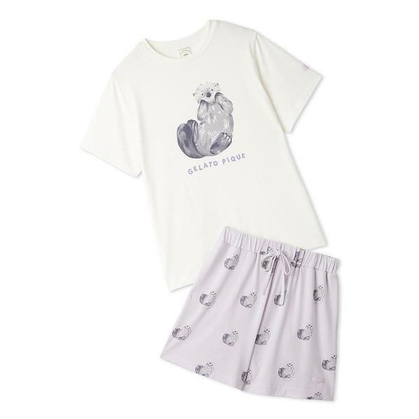ZOZO問い合わせ番号:107955806ショップ:gelato pique，ジェラート　ピケブランド:gelato pique，ジェラートピケ商品名:【ONLINE限定】【接触冷感】シーアニマル柄ワンポイントTシャツ＆ショートパンツセット...