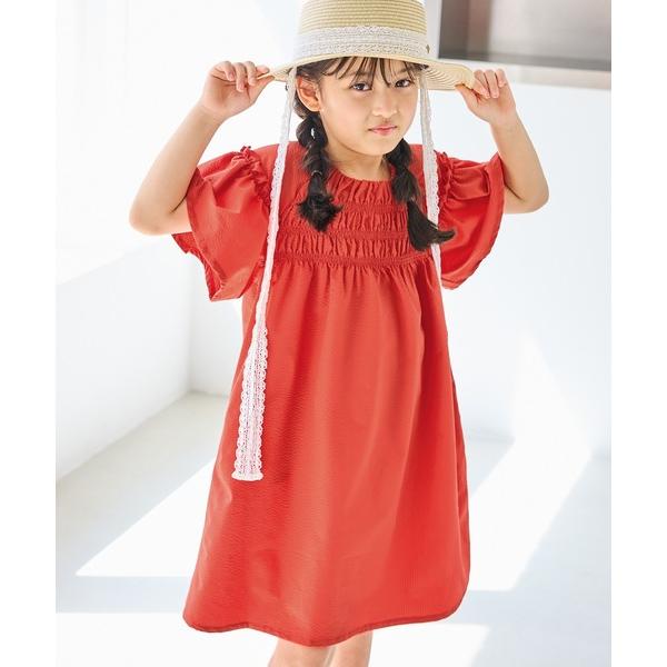 ZOZO問い合わせ番号:107995180ショップ:ROPE' PICNIC，ロぺピクニックブランド:ROPE' PICNIC，ロペピクニック商品名:【KIDS/キッズ】サッカーシャーリングワンピースカテゴリ:ワンピース/ドレス>ワン...