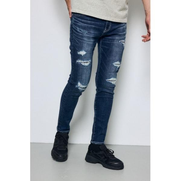 ZOZO問い合わせ番号:107995620ショップ:AZUL BY MOUSSY，アズールバイマウジーブランド:AZUL BY MOUSSY，アズールバイマウジー商品名:AZUL DENIM リペアスキニーカテゴリ:パンツ>デニムパン...