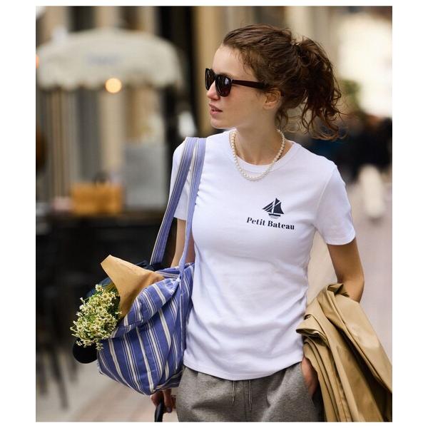 ZOZO問い合わせ番号:107995625ショップ:PETIT BATEAU，プチバトーブランド:PETIT BATEAU，プチバトー商品名:PBプリントクルーネック半袖Ｔシャツカテゴリ:トップス>Tシャツ/カットソーブランド品番:J...