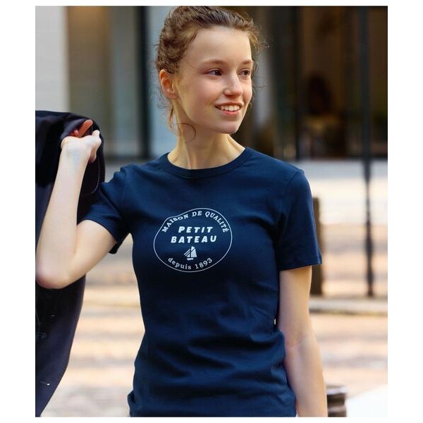 ZOZO問い合わせ番号:107995626ショップ:PETIT BATEAU，プチバトーブランド:PETIT BATEAU，プチバトー商品名:PBプリントクルーネック半袖Ｔシャツカテゴリ:トップス>Tシャツ/カットソーブランド品番:J...