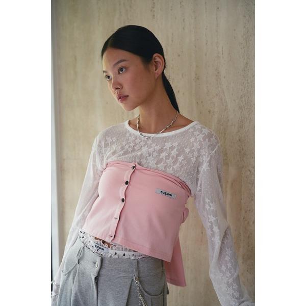 ZOZO問い合わせ番号:107996841ショップ:Prompdo，プロンプドブランド:SOEMIN，ソミン，PURR，パー商品名:Star pattern lace long sleeve tops／スターパターンレース長袖トップスカテゴ...