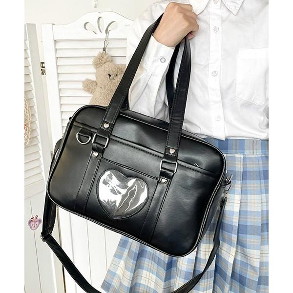 ZOZO問い合わせ番号:107998811ショップ:Ressaca，レサーカブランド:Ressaca，レサーカ商品名:ハートクリアポケットスクールバッグカテゴリ:バッグ>ショルダーバッグブランド品番:16073素材:PUレザー原産国:...