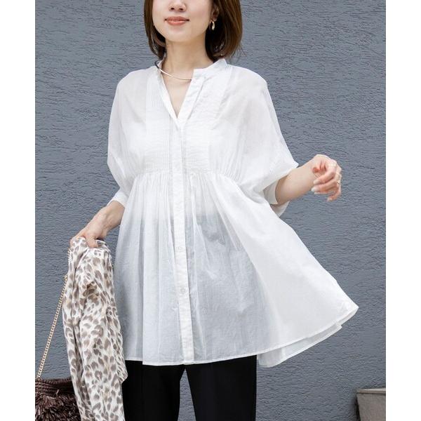 ZOZO問い合わせ番号:107999018ショップ:NOLLEY'S，ノーリーズブランド:NOLLEY'S，ノーリーズ商品名:【BECシリーズ】【BECシリーズ】綿ボイルピンタックオーバーシャツカテゴリ:トップス>シャツ/ブラウスブラ...