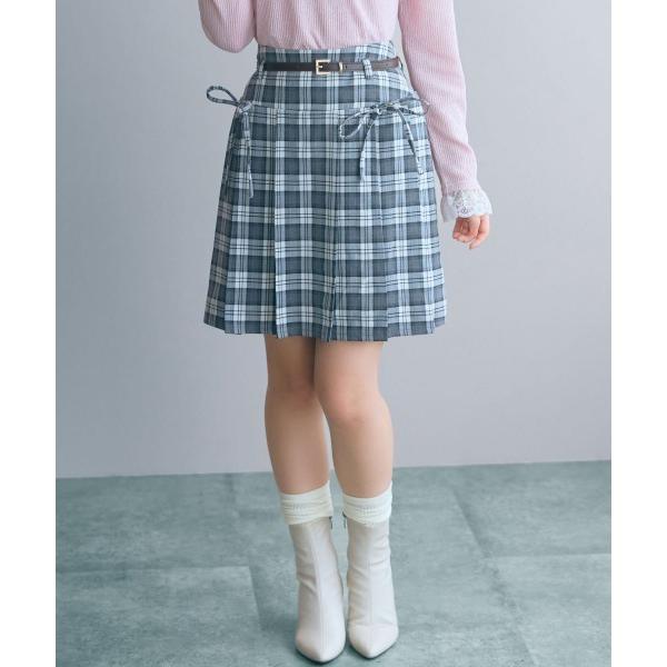 ZOZO問い合わせ番号:107999240ショップ:SMILE LAND，スマイルランドブランド:marun，マルン，SMILE LAND，スマイルランド商品名:＜大きいサイズ＞チェック柄プリーツショート丈スカート(ベルト付) marunカ...