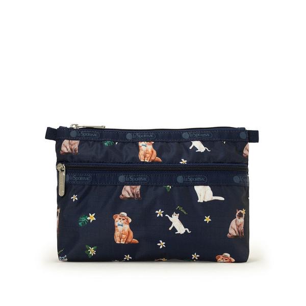 ZOZO問い合わせ番号:108033972ショップ:LeSportsac，レスポートサックブランド:LeSportsac，レスポートサック商品名:COSMETIC CLUTCH トロピカルミャオキャットカテゴリ:財布/小物>ポーチブラ...