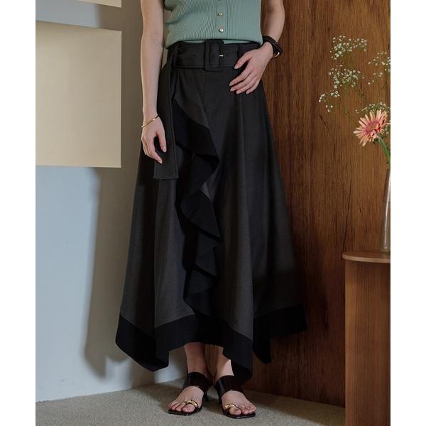 ZOZO問い合わせ番号:108036004ショップ:mideal，マイディールブランド:mideal，マイディール商品名:two tone frill hem skirt / バイカラーフリルヘムスカートカテゴリ:スカート>スカートブ...