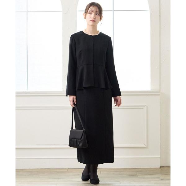 ZOZO問い合わせ番号:108036910ショップ:AIMER，エメブランド:AIMER，エメ商品名:「喪服・礼服・WEB限定」ウォッシャブル ペプラムデザインセミフレアブラックフォーマルワンピースカテゴリ:ワンピース/ドレス>ワンピ...