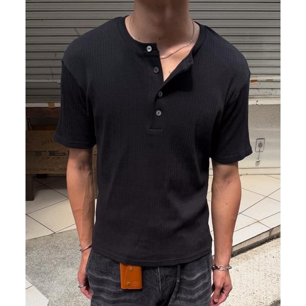 ZOZO問い合わせ番号:108040188ショップ:SINSS，シンスブランド:SINSS，シンス商品名:Rib henley HS T-shirt / リブヘンリーショートスリーブTシャツカテゴリ:トップス>Tシャツ/カットソーブラ...