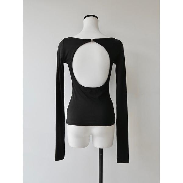 ZOZO問い合わせ番号:108040198ショップ:THETOVE，ザトーべブランド:swane，スワネ商品名:back open long teeカテゴリ:トップス>Tシャツ/カットソーブランド品番:sw2546カラー:ブラックサイ...