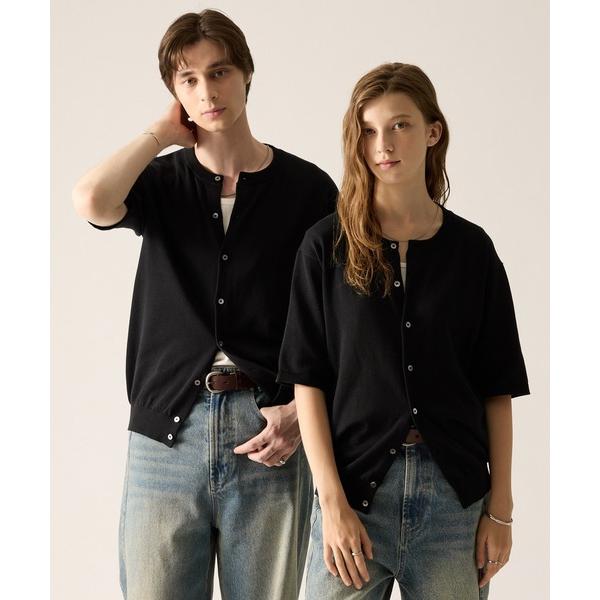 ZOZO問い合わせ番号:108040215ショップ:EMMA CLOTHES，エマ クローズブランド:CLEL，クレイル商品名:「CLEL」Giza Cotton Short Sleeve Crew Neck Cardigan / ギザコッ...