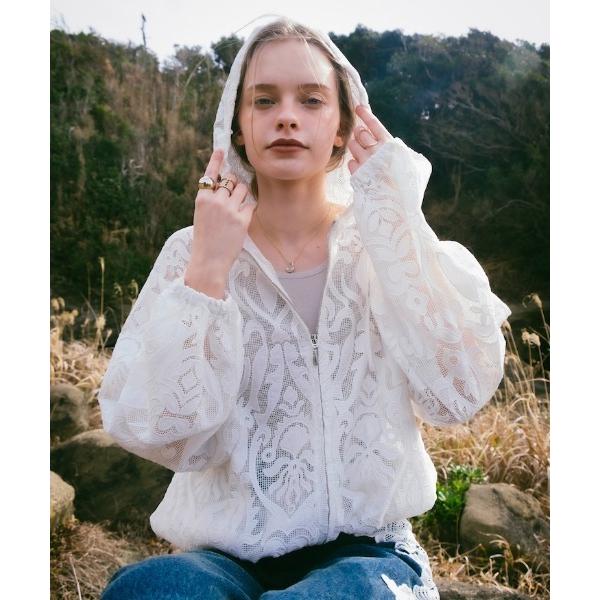 ZOZO問い合わせ番号:108041075ショップ:MARTE，マルテブランド:ELLA CANTARIA，エヤカンタリア商品名:Mystic Flower Lace Hoodie｜ミスティック花柄レースパーカーカテゴリ:トップス>パ...