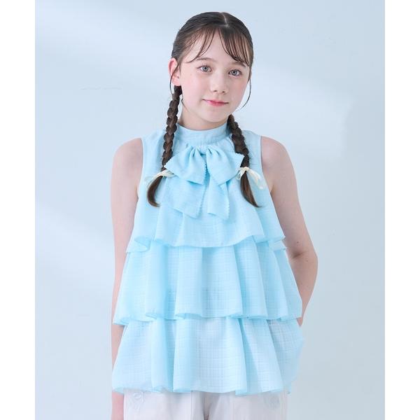 ZOZO問い合わせ番号:108076492ショップ:NARUMIYA ONLINE，ナルミヤ オンラインブランド:mezzo piano Junior，メゾピアノジュニア商品名:アソート柄アメリカンスリーブ ティアードブラウスカテゴリ:トッ...