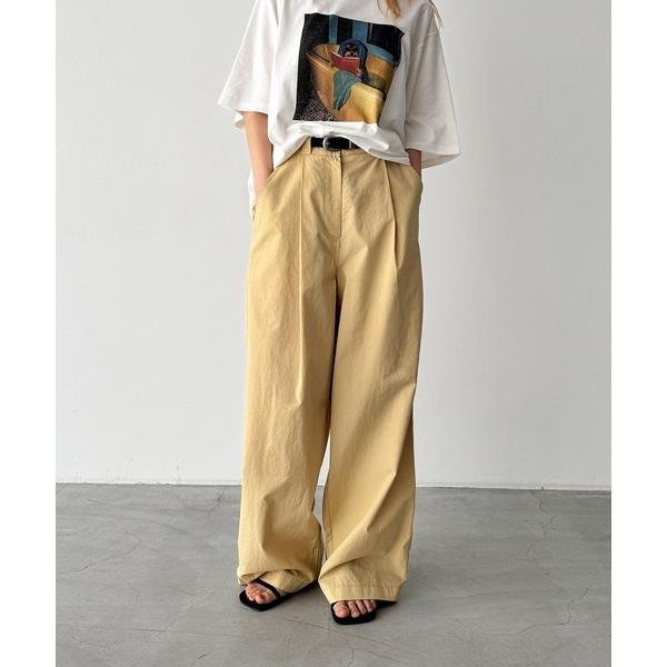 『タイムセール実施中』ZOZO問い合わせ番号:108112222ショップ:CANAL JEAN，キャナルジーンブランド:CANAL JEAN，キャナルジーン，El mar，エルマール商品名:El mar　コットンタックワイドパンツカテゴリ:...