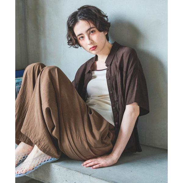 ZOZO問い合わせ番号:108112382ショップ:niko and...，ニコアンドブランド:niko and...，ニコアンド商品名:フロントシャーリングシャツカテゴリ:トップス>シャツ/ブラウスブランド品番:740440素材:レ...