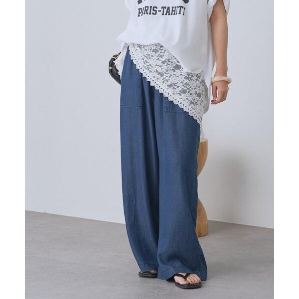 『タイムセール実施中』ZOZO問い合わせ番号:108154343ショップ:RIVE DROITE，リヴドロワブランド:RIVE DROITE，リヴドロワ商品名:「セットアップ可」ドレーピーデニムワイドパンツカテゴリ:パンツ>デニムパン...