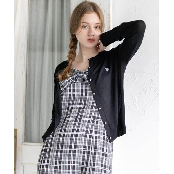 ZOZO問い合わせ番号:108154779ショップ:clear，クリアブランド:U.S. POLO ASSN.，ユーエスポロアッスン，clear，クリア商品名:【U.S. POLO ASSN.】clear 別注 シアーコンパクトカーディガン...
