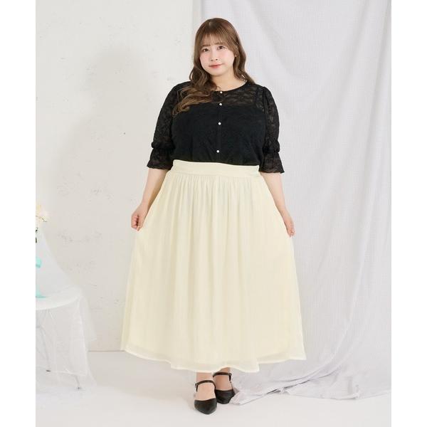 ZOZO問い合わせ番号:108154986ショップ:Pal elfy，パルエルフィーブランド:Louiosy，ルオシー商品名:【Louiosy】【大きいサイズ】ポケット付きラメフレアスカートカテゴリ:スカート>スカートブランド品番:9...